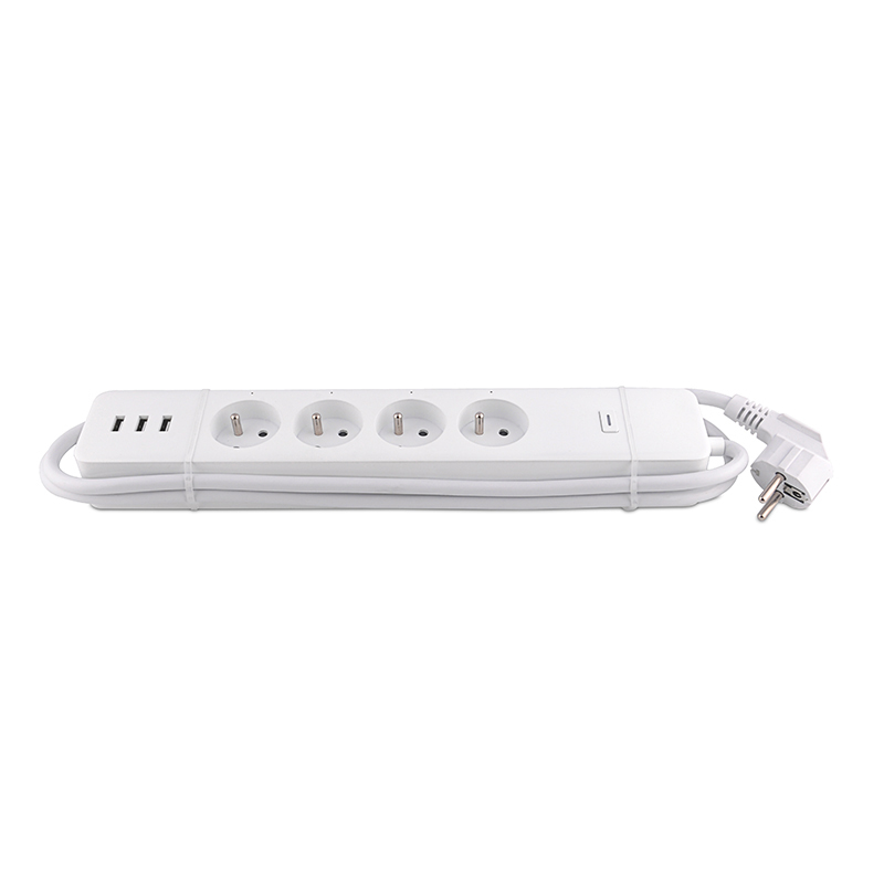 4 Way + USB French Standard 16A WiFi Smart Power Strip Sub-control ...